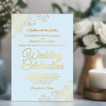 Powder Blue Wedding Invitations – PaperAnn