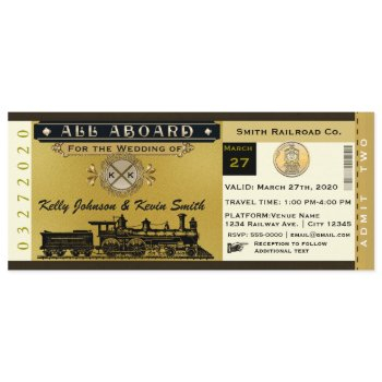 Train Ticket Wedding Invitations – PaperAnn